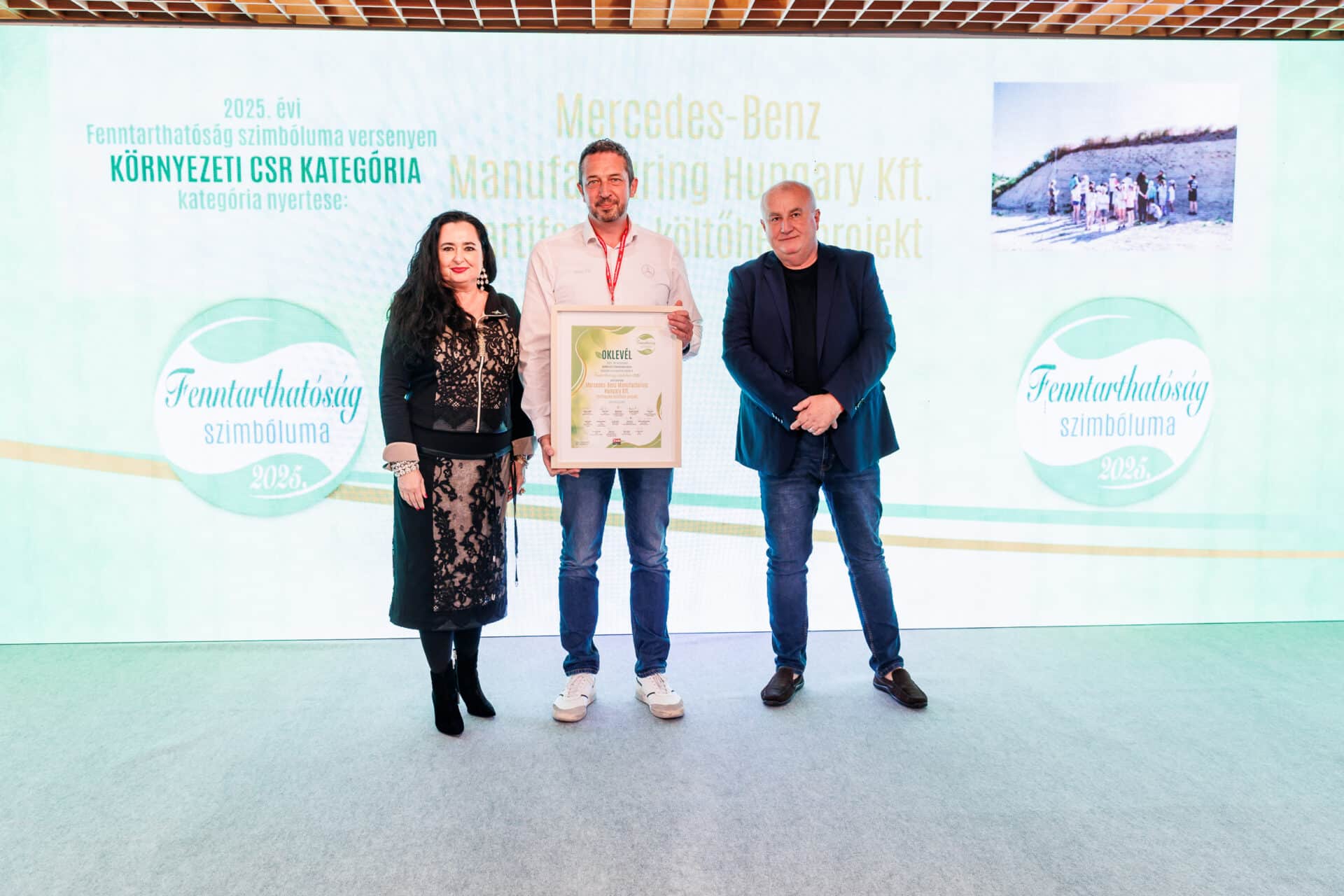 Két díjjal is jutalmazták a Mercedes-Benz Gyár környezetvédelmi projektjét