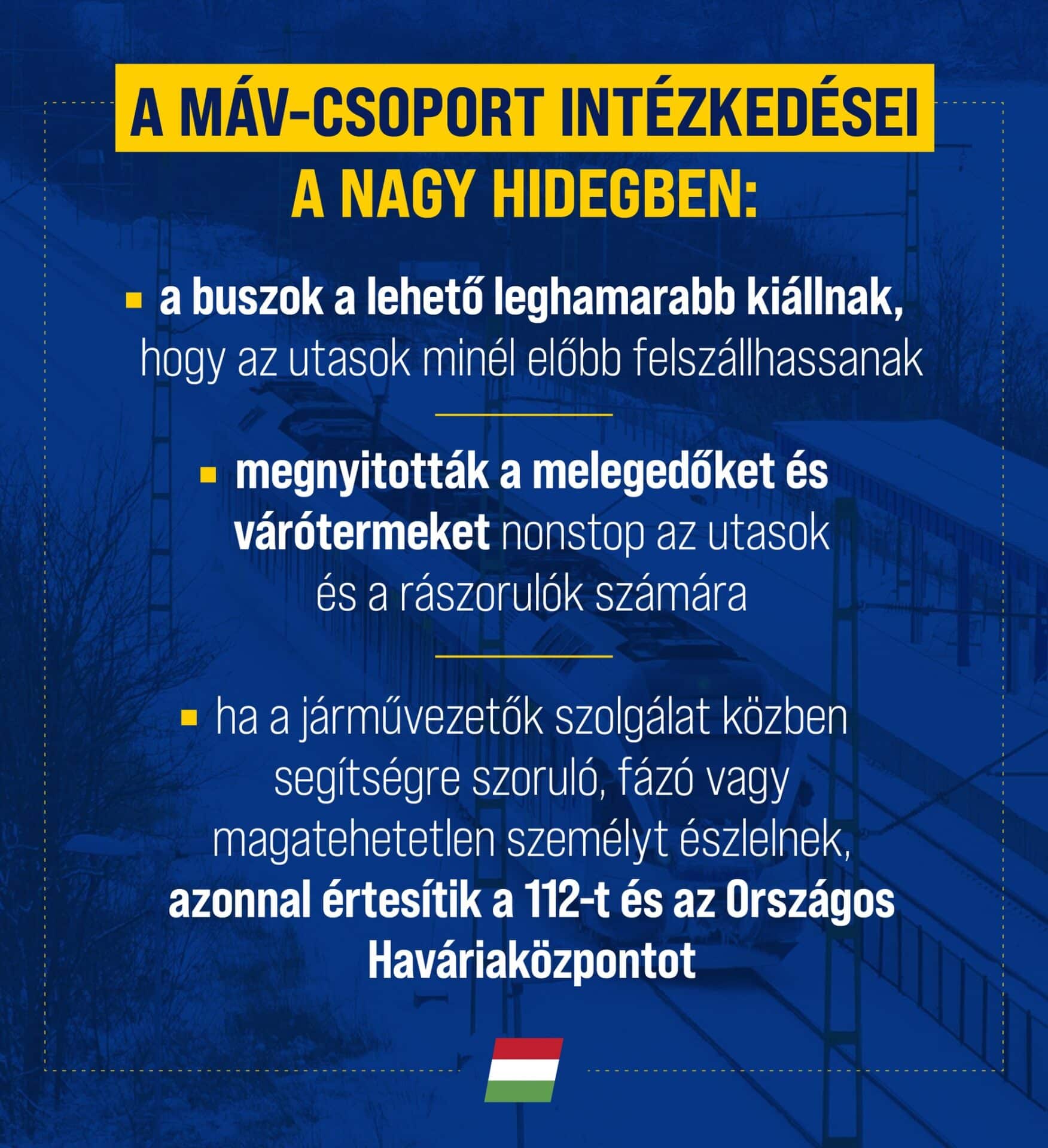 Megnyitották a várótermeket a nagy hidegben